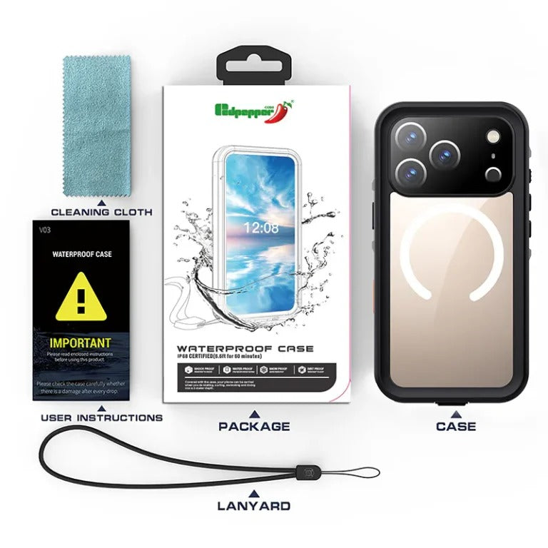 Genuine Red Pepper Waterproof Case For iPhone 17 Pro Max – Case Artistry